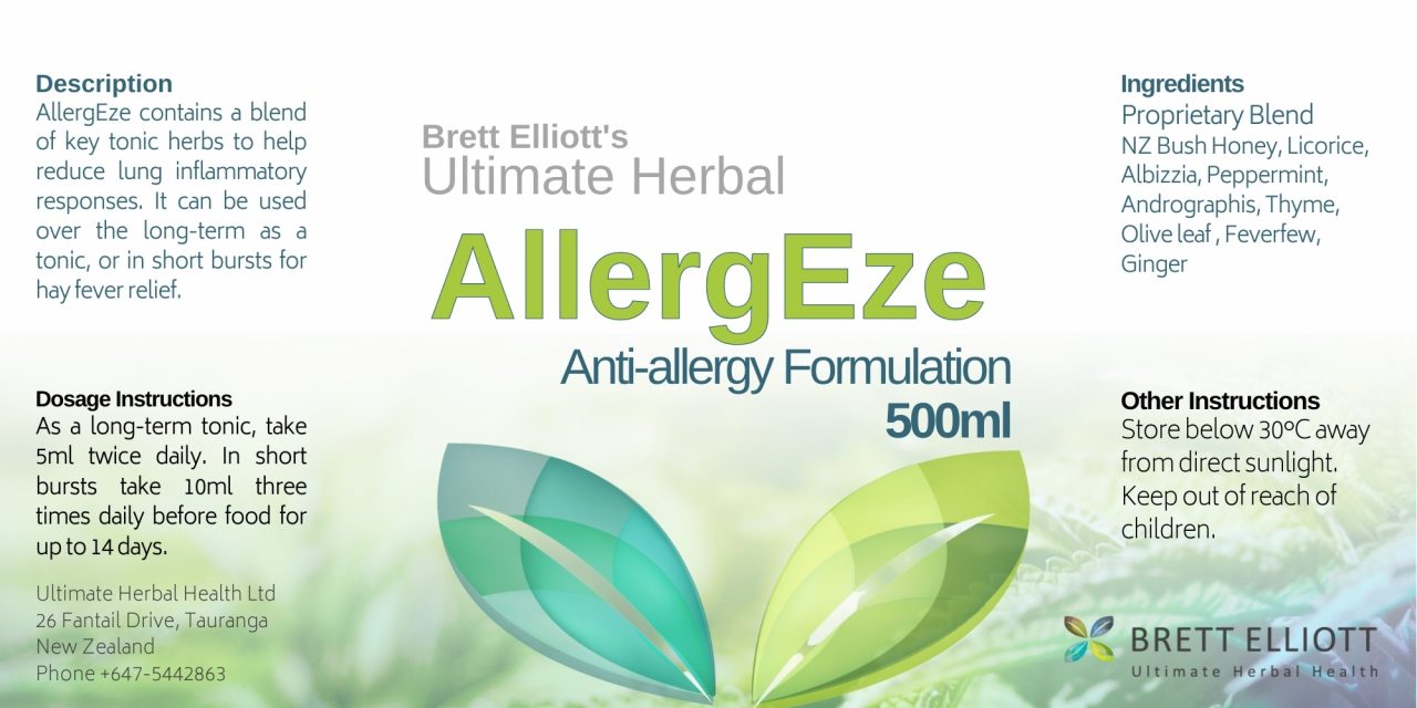 AllergEze - Anti-Allergy Formulation 500ml - Brett Elliott