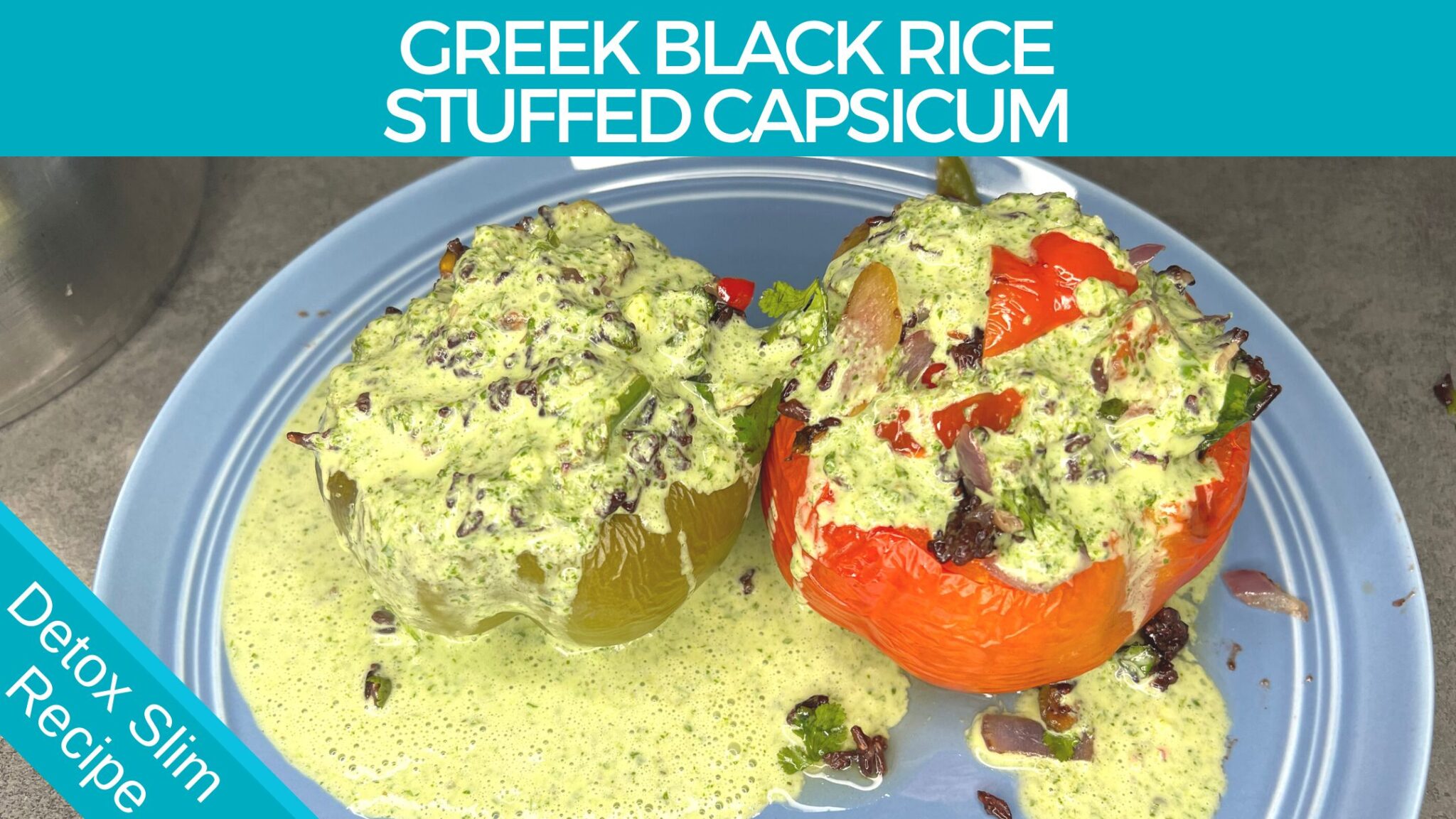 Greek Black Rice Stuffed Capsicum - Brett Elliott